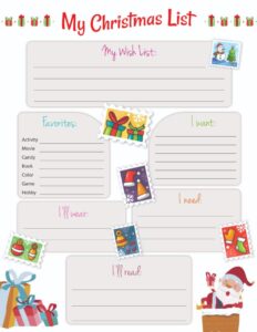 5 Printable Christmas List Templates