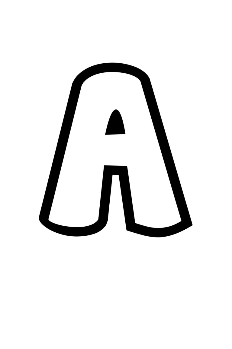 Free Printable Bubble Letter Alphabet Stencils