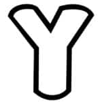 Free Printable Bubble Letter Stencils: Bubble Letter Y