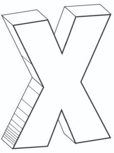 Free Printable Bubble Letters: Cool Bubble Letter X