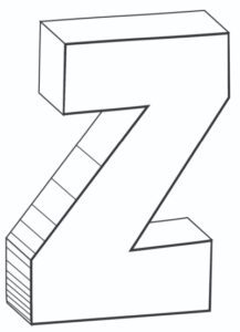 Free Printable Bubble Letters: Cool Bubble Letter Z