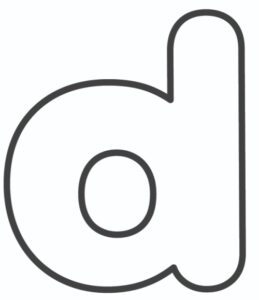 Free Printable Bubble Letters: Lowercase D