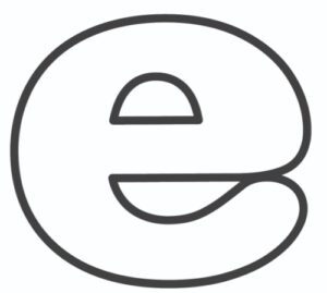 Free Printable Bubble Letters: Lowercase E