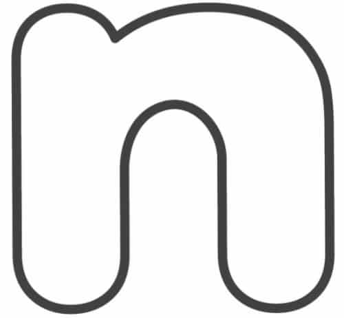 Free Printable Lowercase Bubble Letters Lowercase N Bubble Letter 