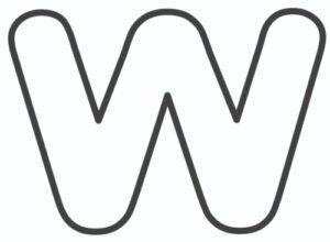 Free Printable Bubble Letters: Lowercase W