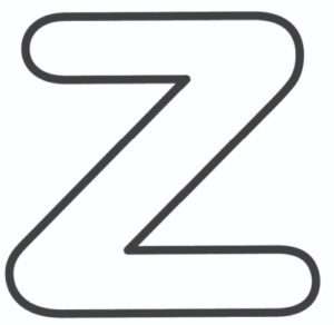 Free Printable Bubble Letters: Lowercase Z