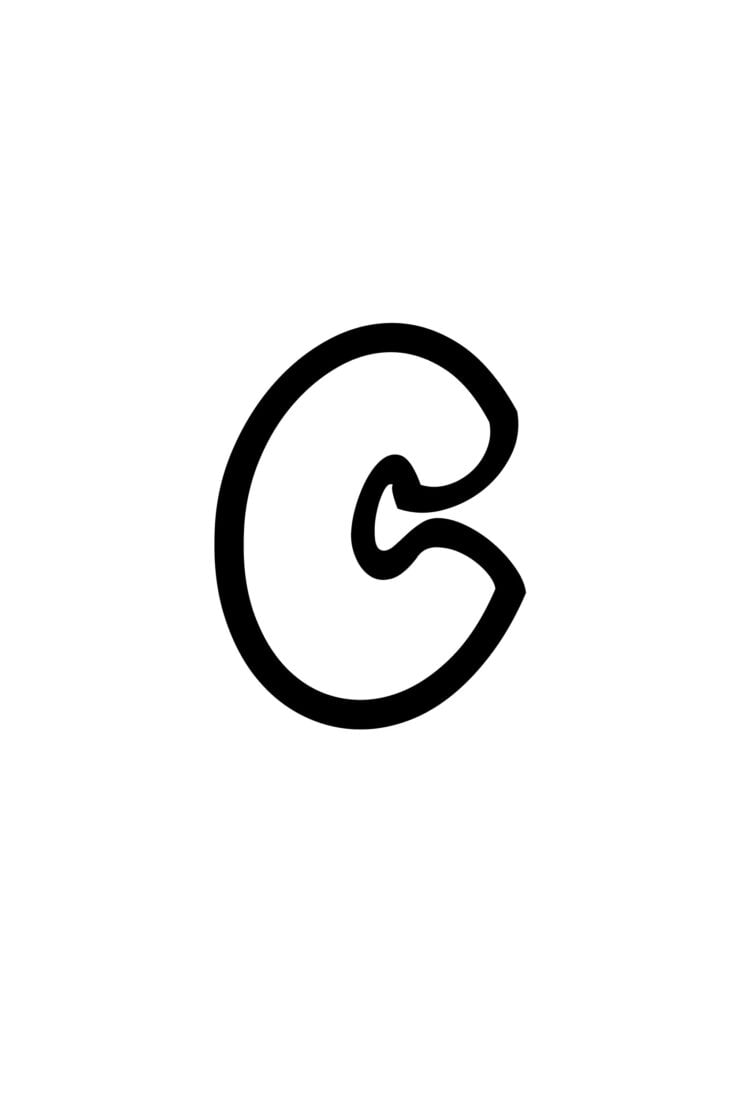 Free Printable Bubble Letter Stencils: Lowercase