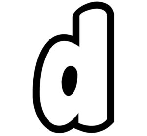 Free Printable Lowercase D Bubble Letter Stencil