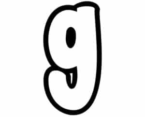 Free Printable Lowercase G Bubble Letter Stencil