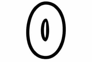 Free Printable Tracing Numbers: Bubble Number 0
