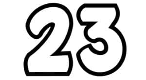 Free Printable Tracing Numbers: Bubble Number 23