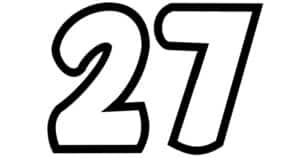 Free Printable Tracing Numbers: Bubble Number 27