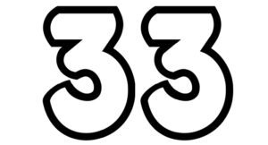 Free Printable Tracing Numbers: Bubble Number 33