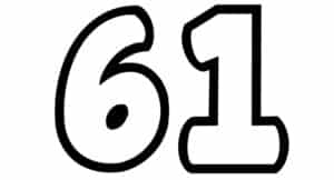 Free Printable Tracing Numbers: Bubble Number 61