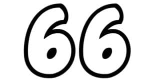 Free Printable Tracing Numbers: Bubble Number 66