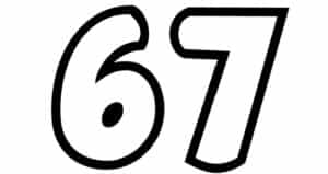 Free Printable Tracing Numbers: Bubble Number 67