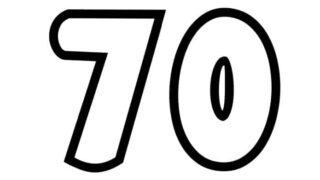 Free Printable Tracing Numbers: Bubble Number 70