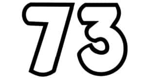 Free Printable Tracing Numbers: Bubble Number 73
