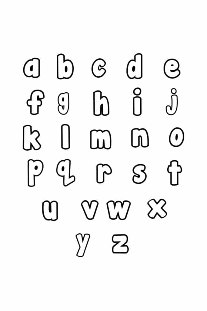 Free Printable Lowercase Bubble Letters Lowercase Bubble Letters 