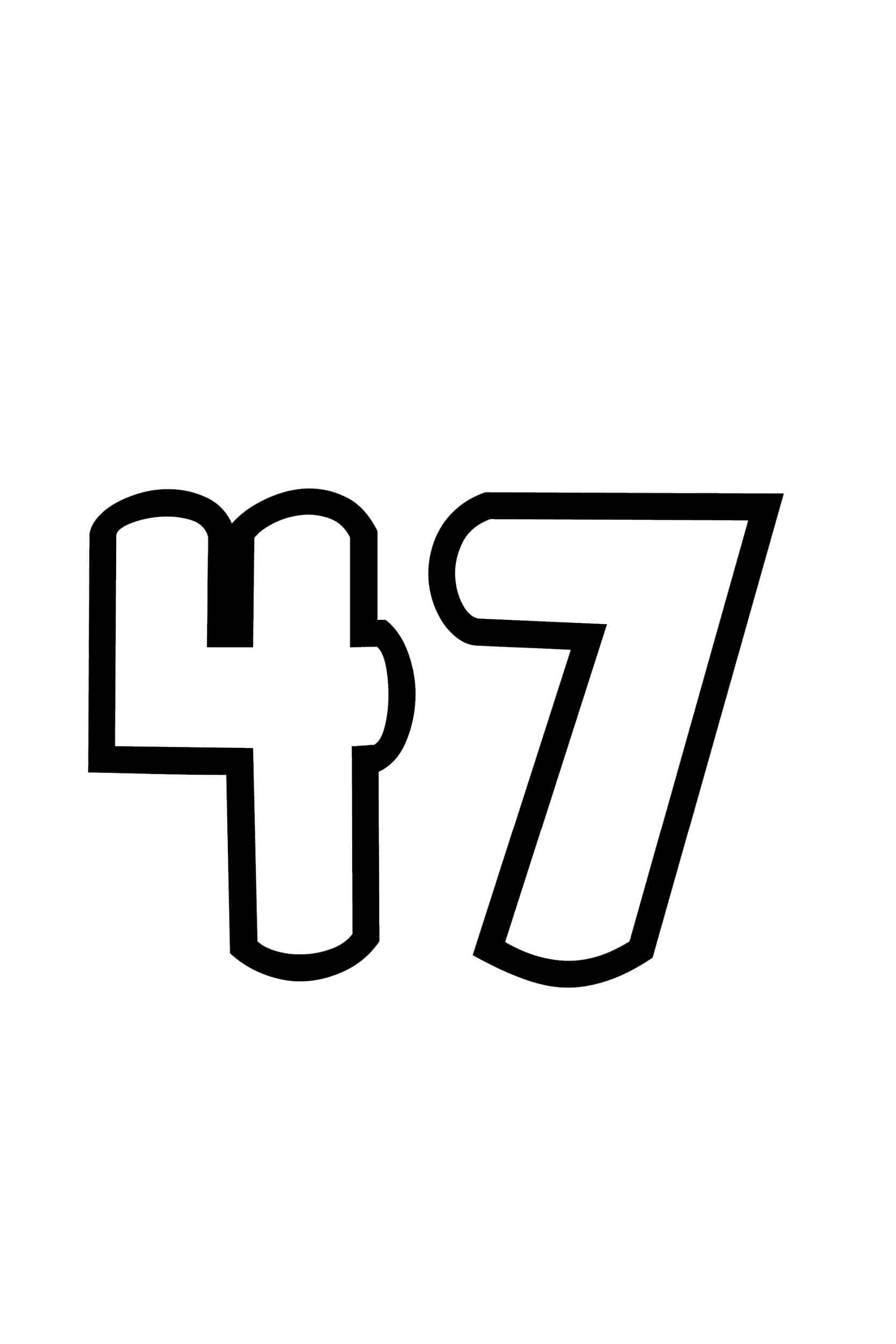 Free Printable Number Bubble Letters Bubble Number 47 Freebie Free Printable Number Bubble Letters Bubble Number 47 Freebie