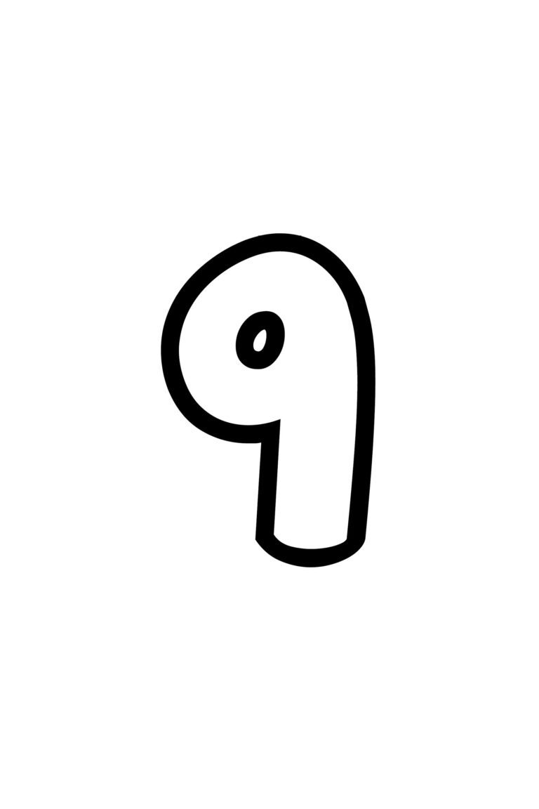 Free Printable Numbers: Bubble Numbers 0 – 100