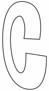 Graffiti Bubble Letter C Printable