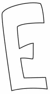 Graffiti Bubble Letter E Printable