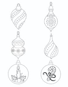 6 Christmas Ornament Coloring Page Printables - Freebie Finding Mom