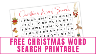 Free Christmas Word Search Printable