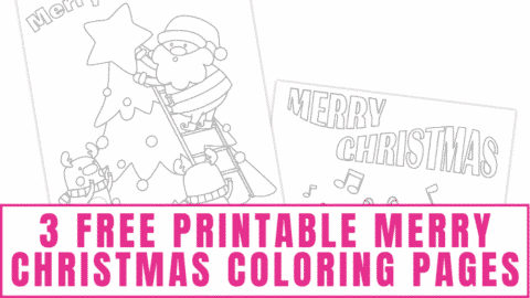 3 Free Printable Merry Christmas Coloring Pages