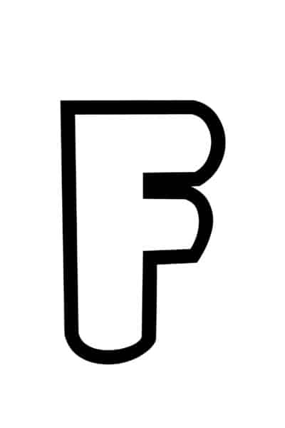 Printable Cute Bubble Letter F