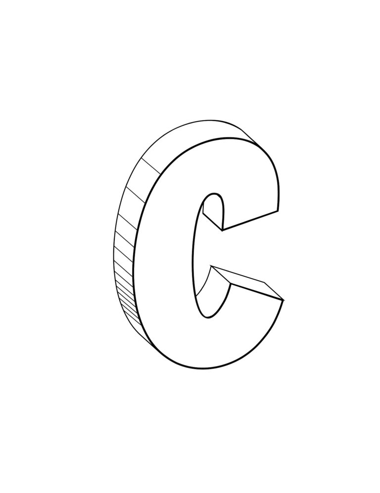 Bubble Letter C Free Printable - Freebie Finding Mom