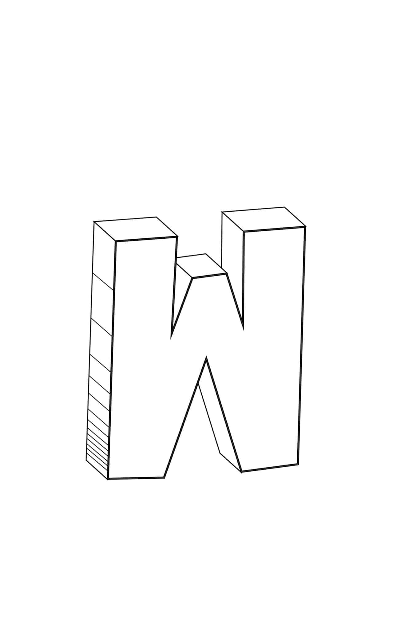 Free Printable Bubble Letter W