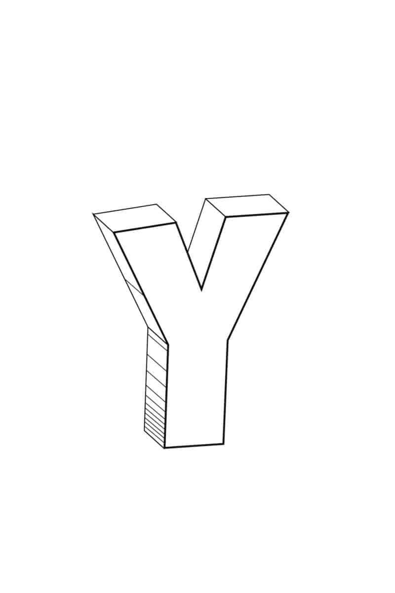 Free Printable Bubble Letter Y