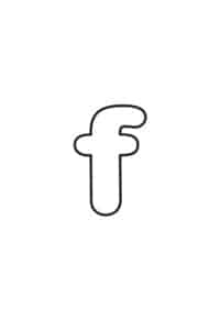Printable Cute Bubble Letter F