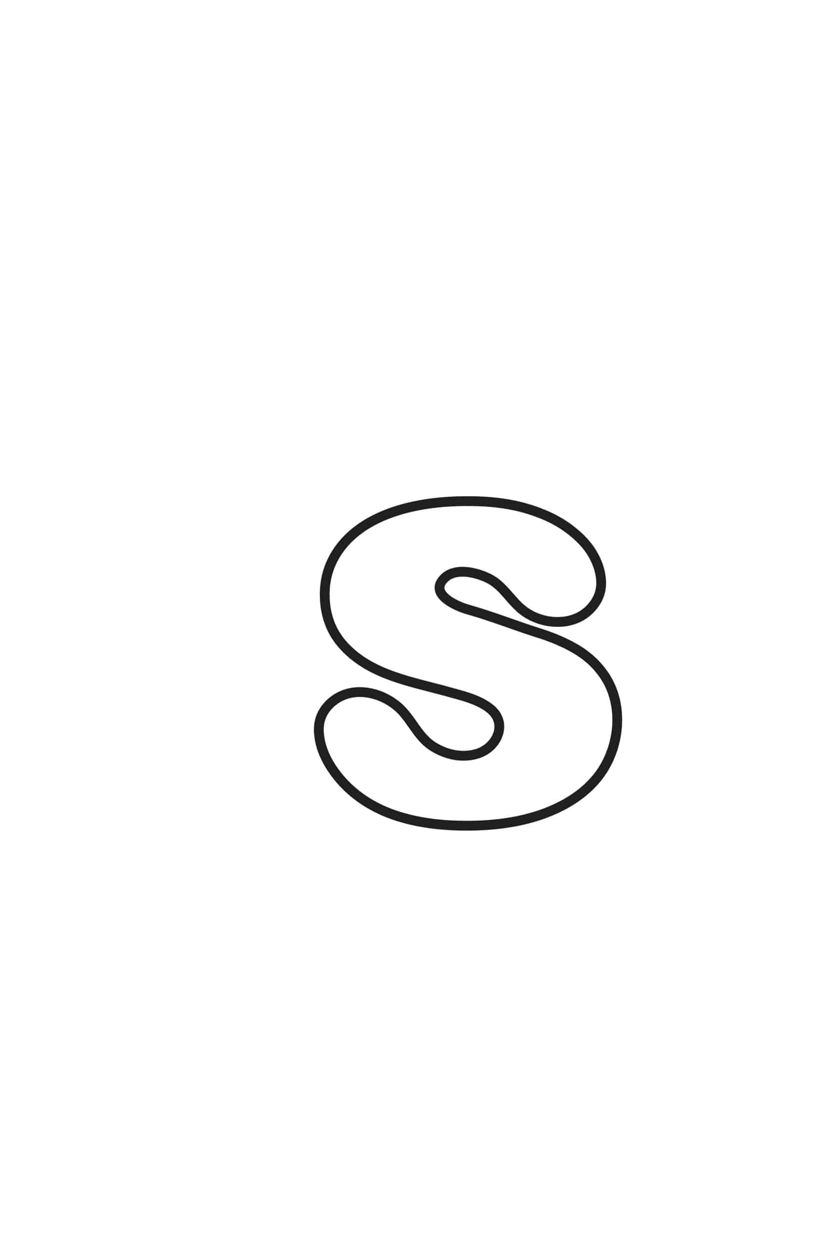 Free Printable Lowercase Bubble Letters Lowercase S Bubble Letter 