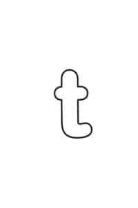 Free Printable Bubble Letter T