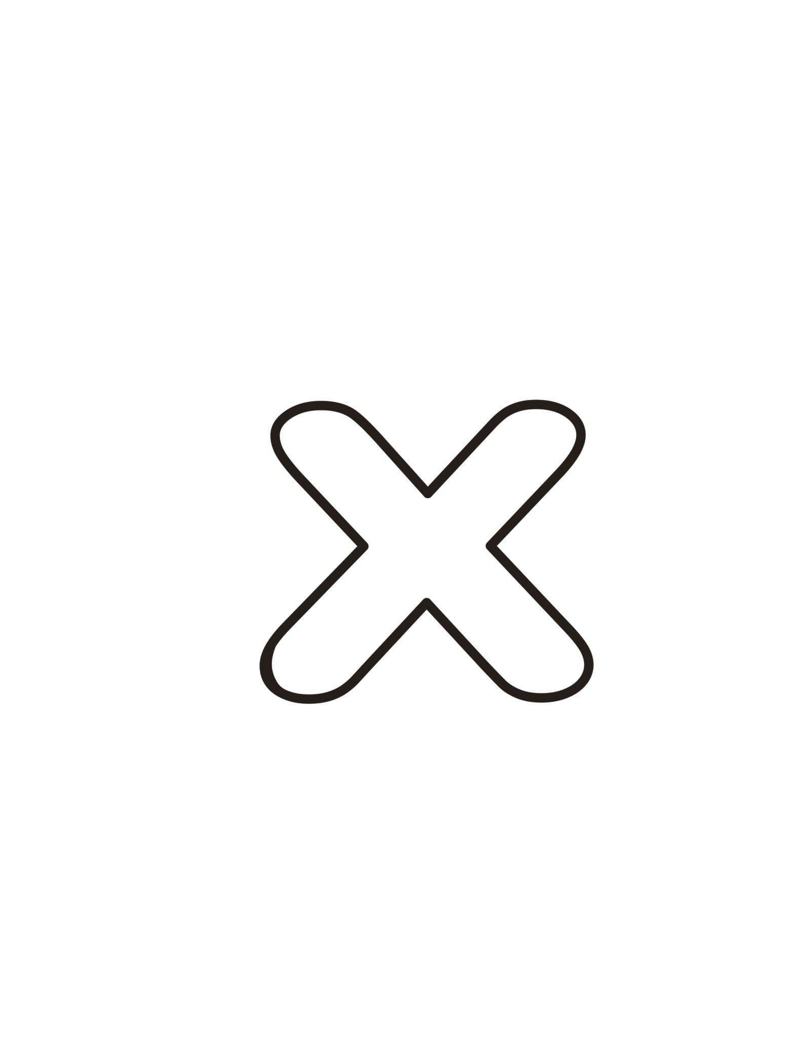 Free Printable Bubble Letter X