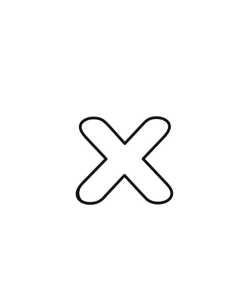 Free Printable Bubble Letter X