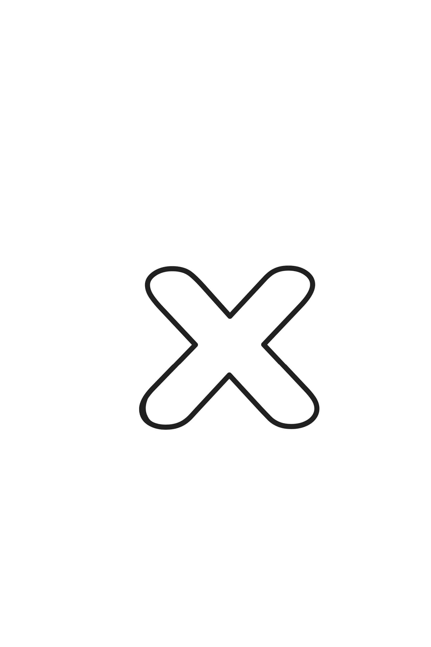 Free Printable Lowercase Bubble Letters Lowercase X Bubble Letter 