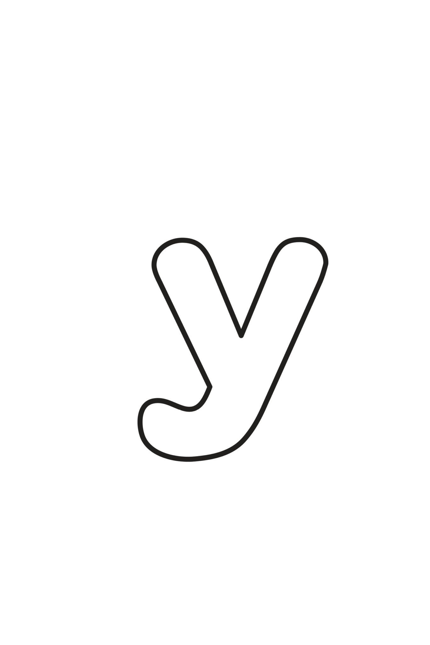 Free Printable Bubble Letter Y