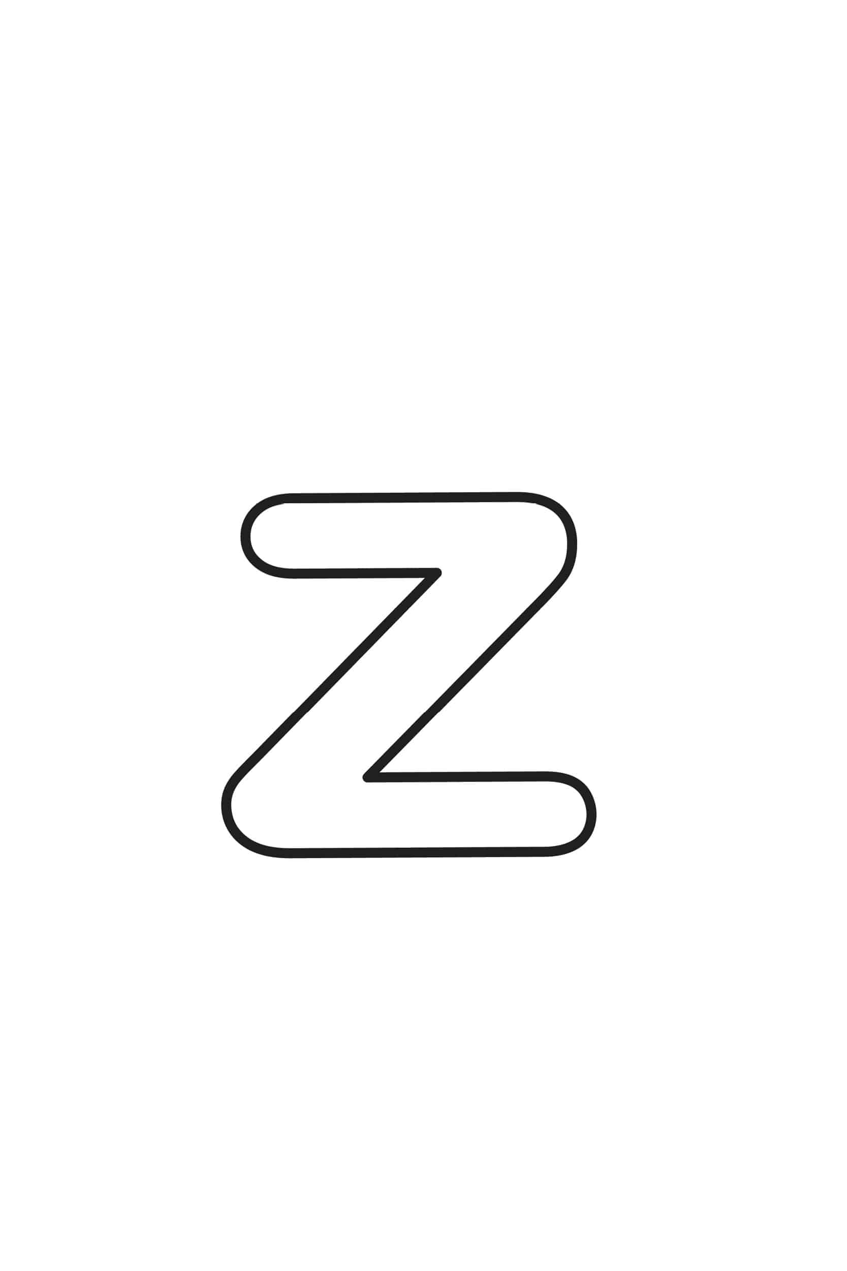 Free Printable Bubble Letters Lowercase Z Free Printable Bubble Letters Lowercase Z