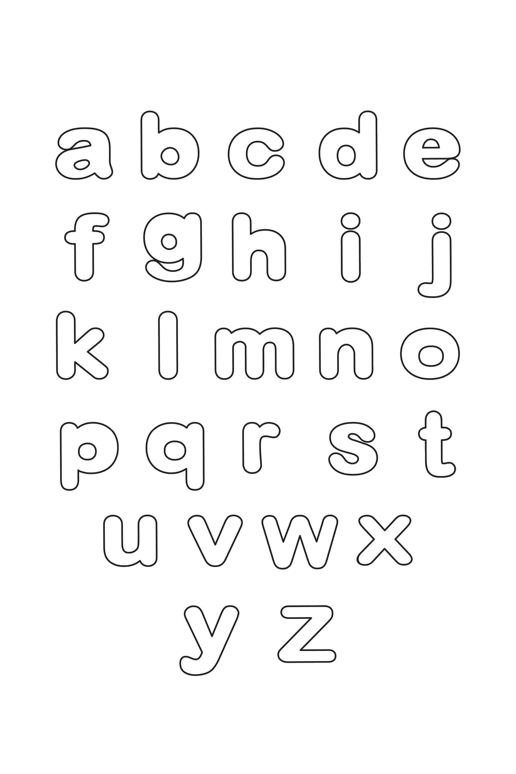 Bubble Alphabet Letter Templates