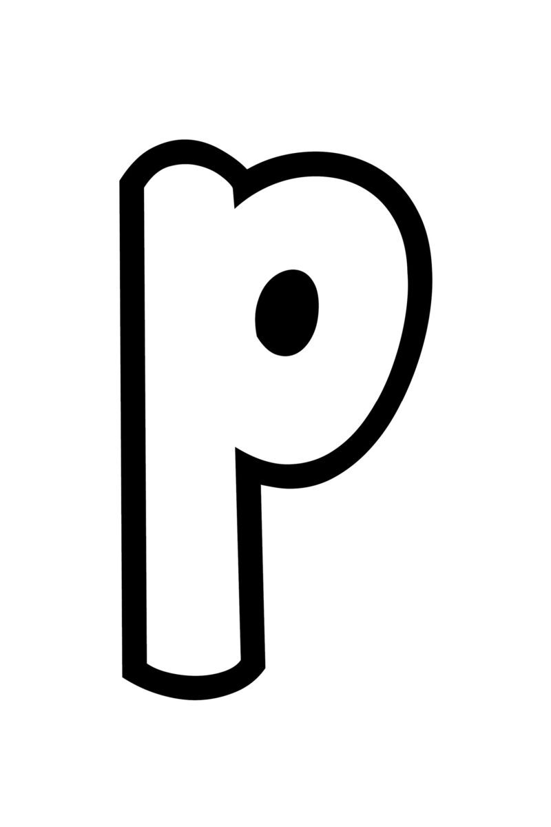 Free Printable Bubble Letter Stencils: Bubble Letter P