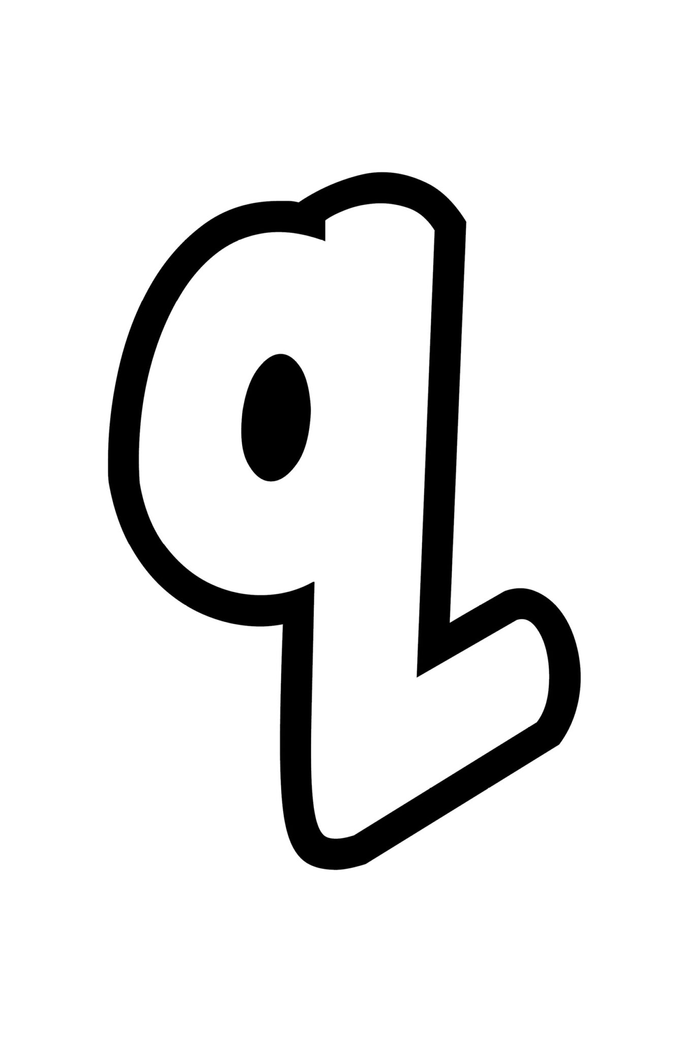 Free Printable Bubble Letter Q