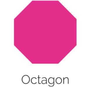 Free Printable Octagon Shape with Color