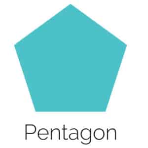 Free Printable Pentagon Shape with Color