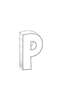 Free Printable Bubble Letter Stencils: Bubble Letter P