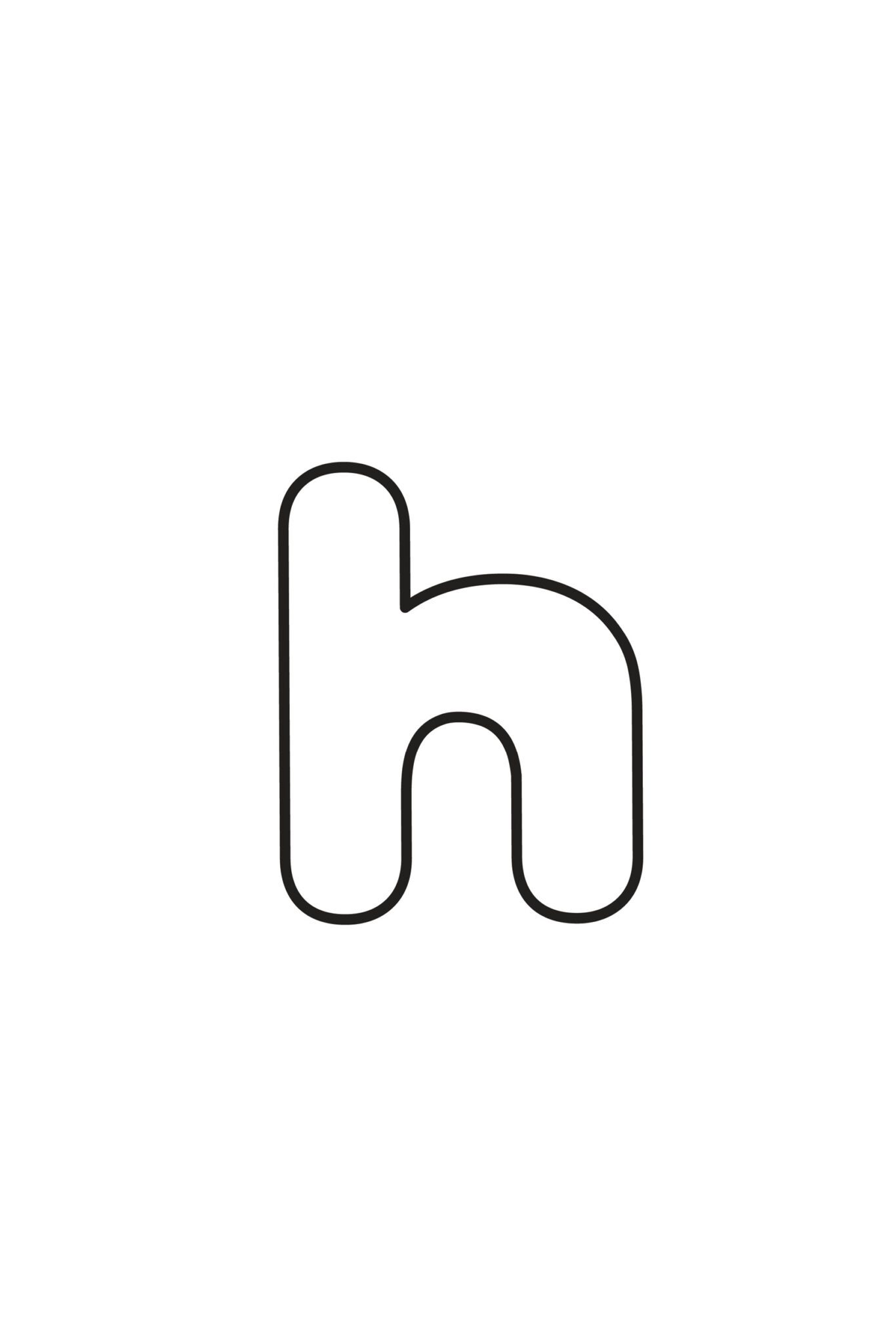 Free Printable Bubble Letter H
