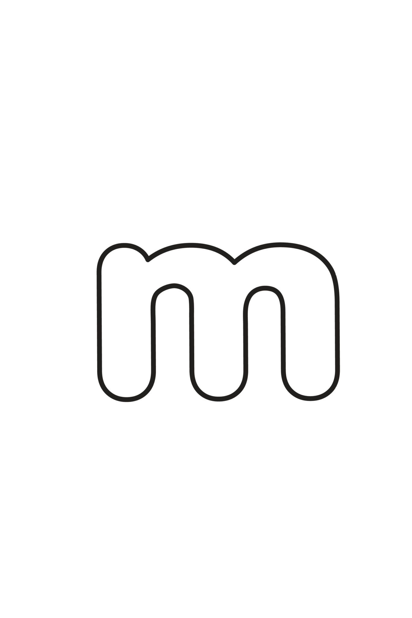 Graffiti Bubble Letter M Printable